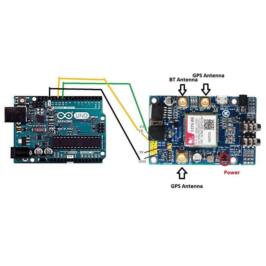 SIM808 Arduino - Raspberry Pi GSM - GPS - GPRS Development Module (IMEI ...
