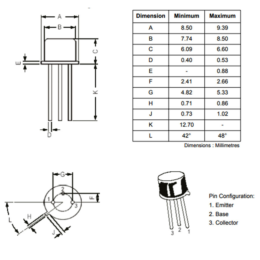 Bc161 Bjt Transistör TO-39 PNP 1000mA 60V Uygun Fiyatıyla Satın Al ...