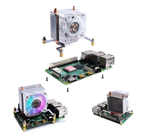 Ice-Tower CPU Cooling Fan V2.0 Raspberry Pi 4B / 3B + / 3B buy at ...