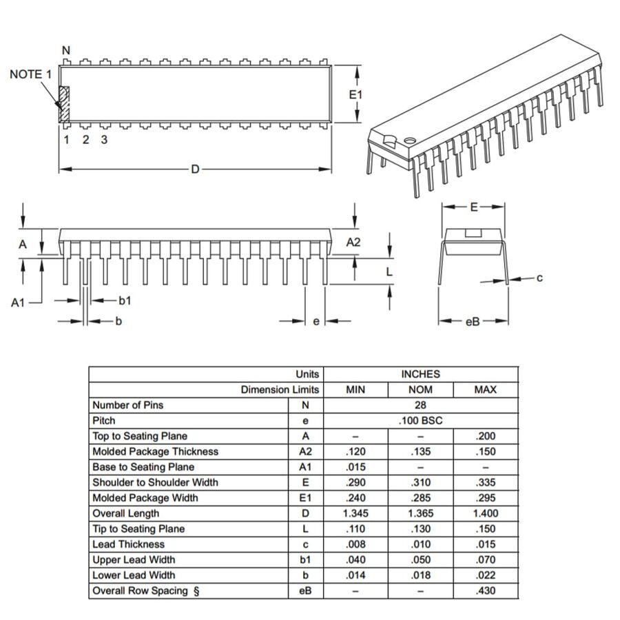 Buy PIC18F26K22-I / SP 8-Bit 64MHz Microcontroller SPDIP28 with affordable price - Direnc.net®